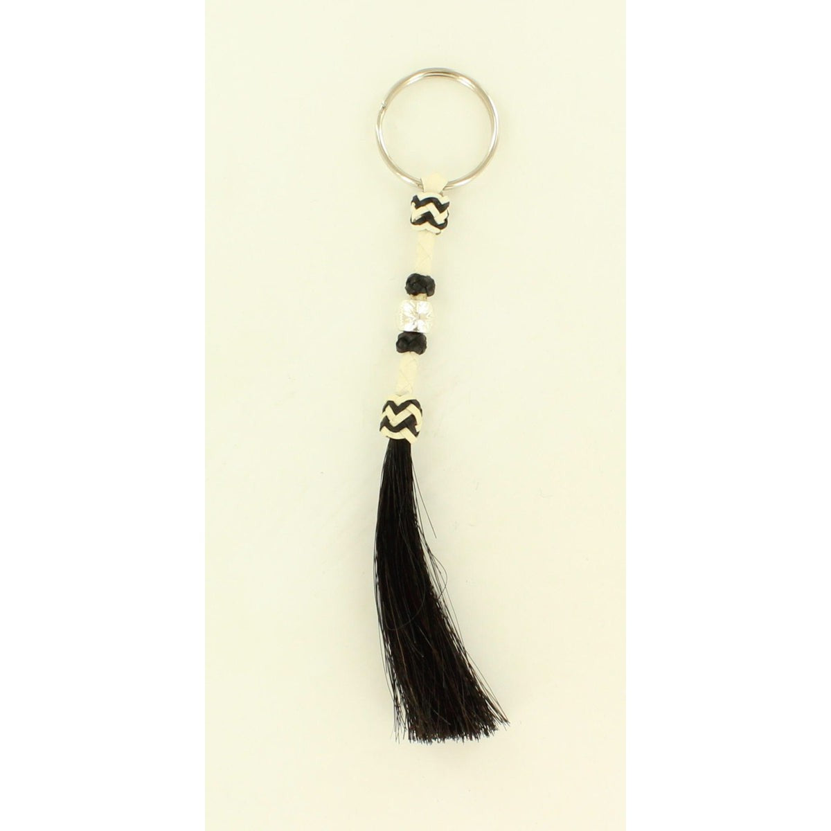 Double S Horsehair & Rawhide Keychain