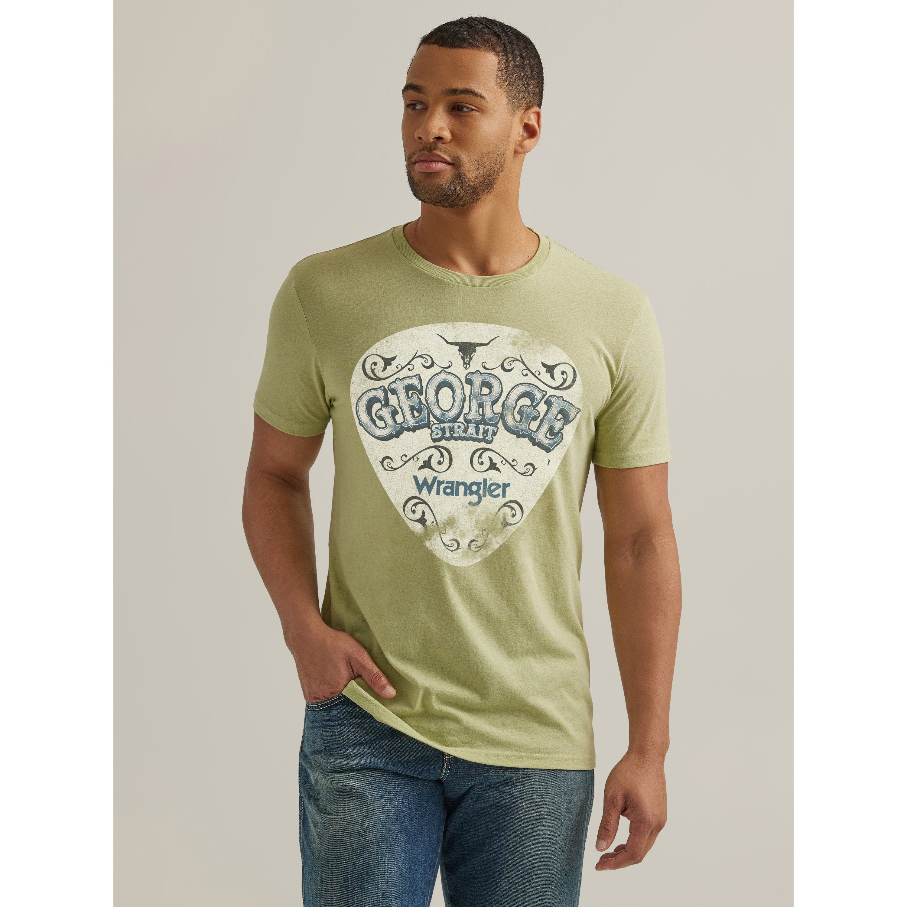 Wrangler Men's George Strait Graphic Tee - Green – Irvine Tack ...