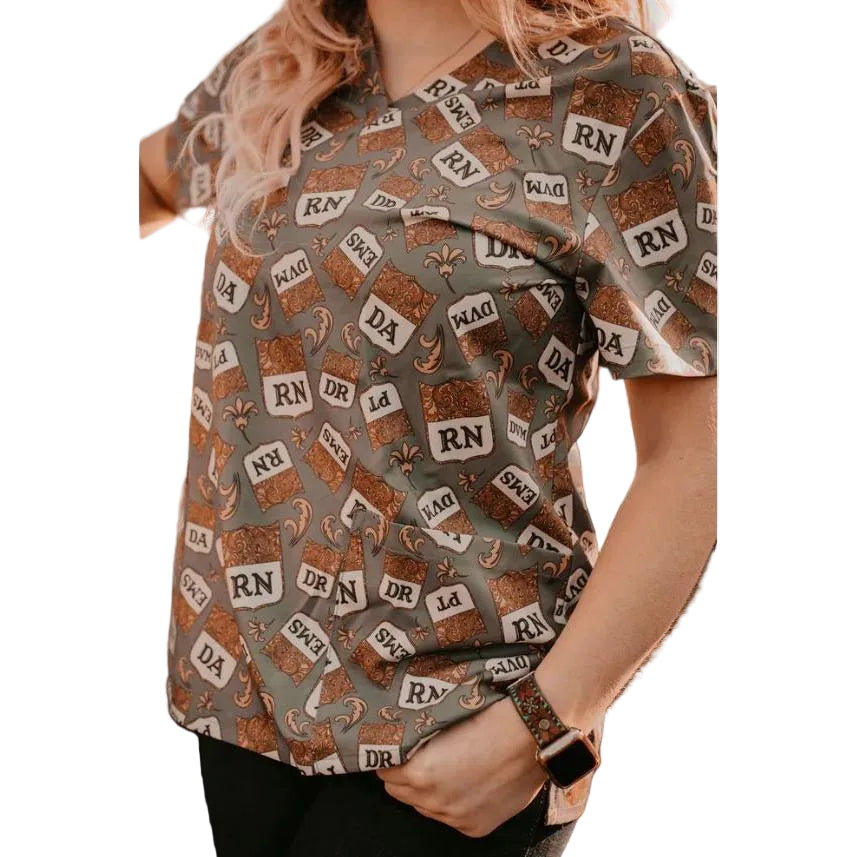 Spurrin' Scrubs Back Number for Brainiacs Scrub Top – Irvine Tack ...