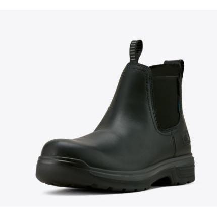 Ariat Men's Turbo Chelsea SCA Waterproof Carbon Toe Work Boot- Black