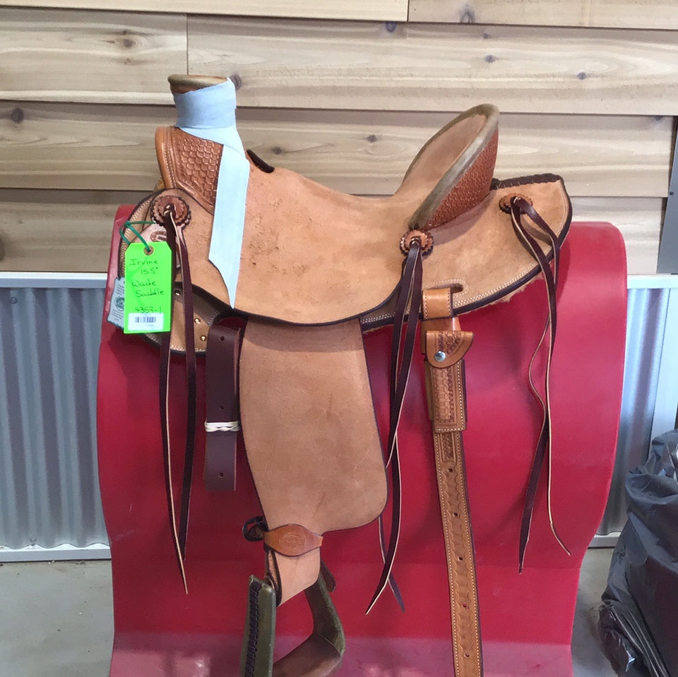 Saddles at Irvines tack and Western Wear