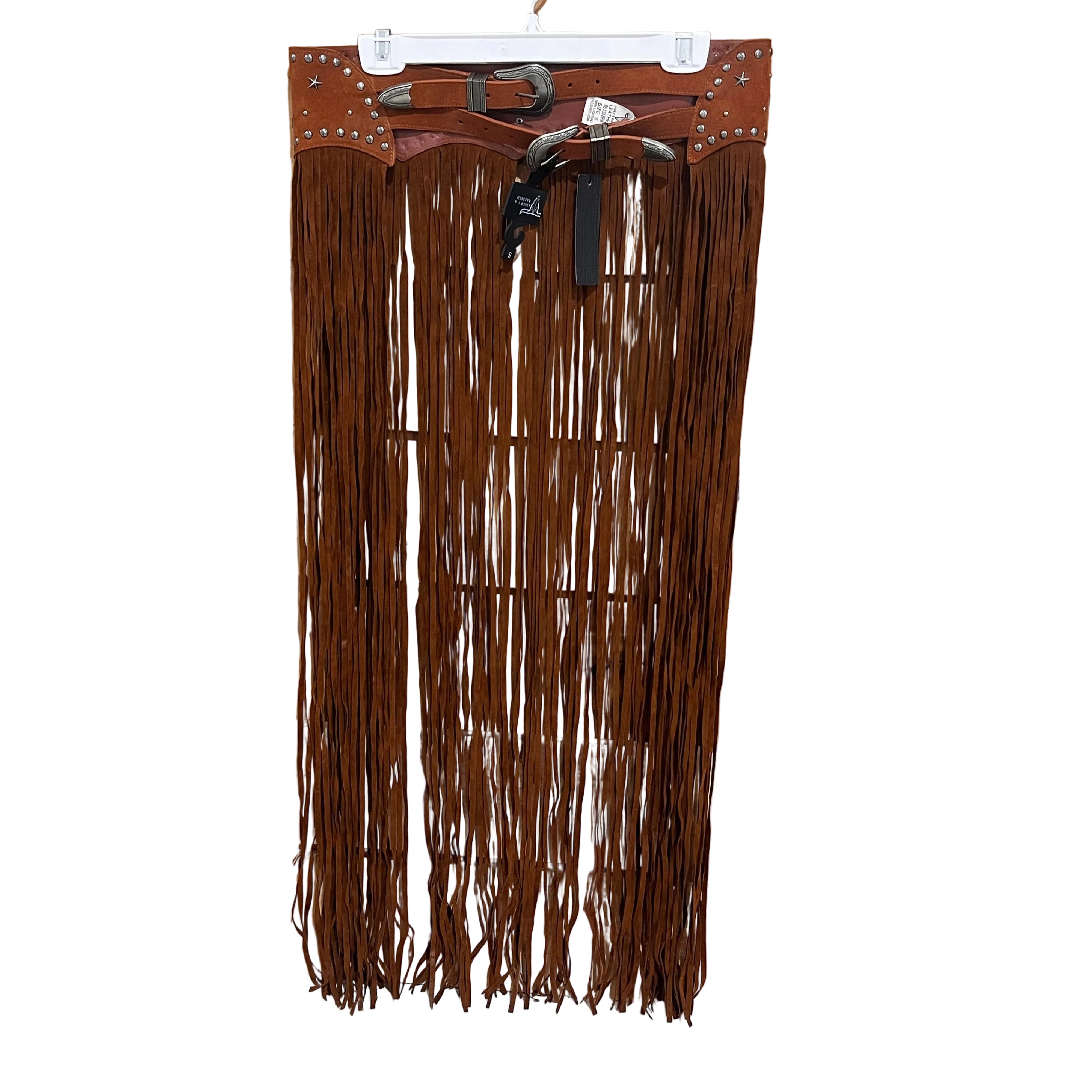 Lucky & Blessed Women's Western Long Fringe Belt - Camel – Irvine Tack ...