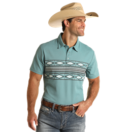 Rock & Roll Men's Border Print Polo – Irvine Tack & Western Wear